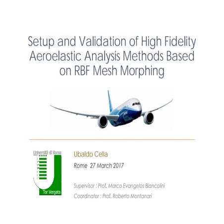 Setup and Validation of High Fidelity Aeroelastic Analysis Methods Based on RBF Mesh Morphing | PDF