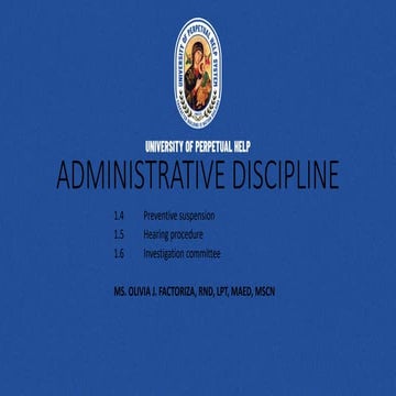 The Administrative Disciplinary Process in the Philippine Civil Service | PPTX