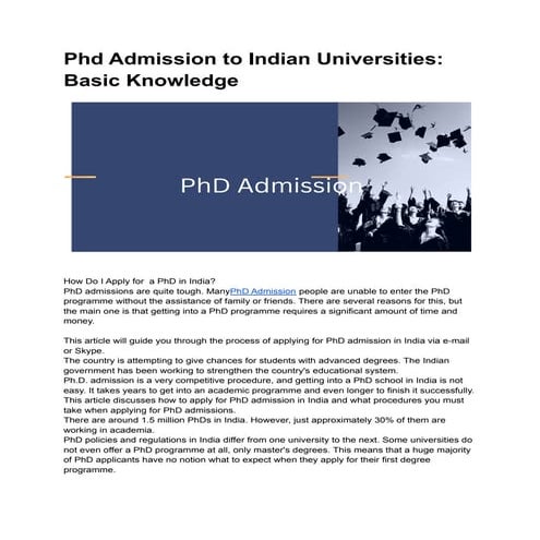 PhD Admission | PDF