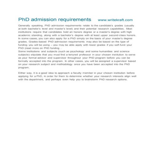 PhD Admission Guidance | PhD admission at marthandam | PDF