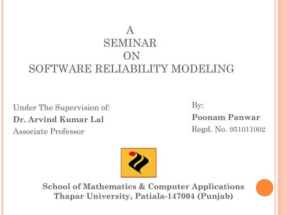 Software and Hardware Reliability | PPT | Operating Systems | Computer Software and Applications