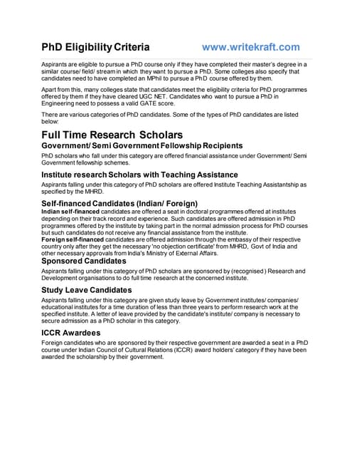 Starting a ph d www | PDF