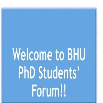PhD Induction Welcome Slides | PPTX