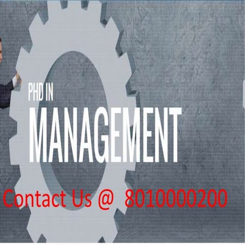 Phd in management | PPTX