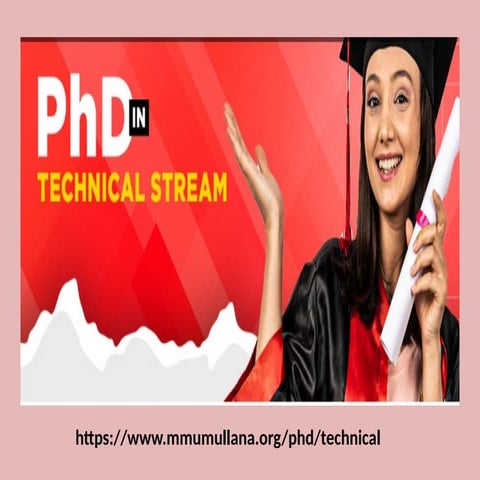 MMDU ((PhD in Technical Stream program)) | PPTX | Postgraduate Education | College Education