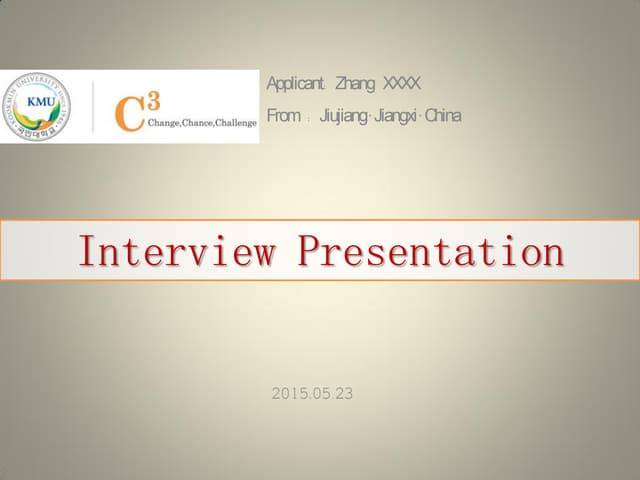 INTERVIEW PRESENTATION | PPTX