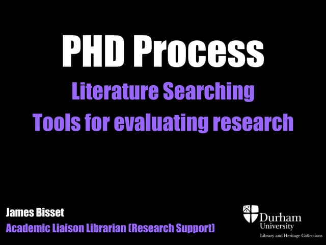 Literature review and the PhD | PPTX