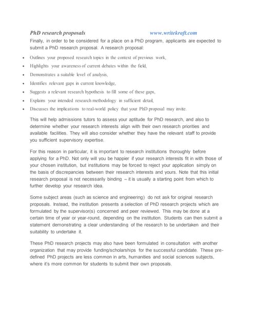 Starting a ph d www | PDF