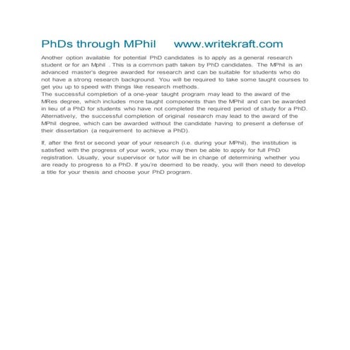 Phd through mphil | PDF