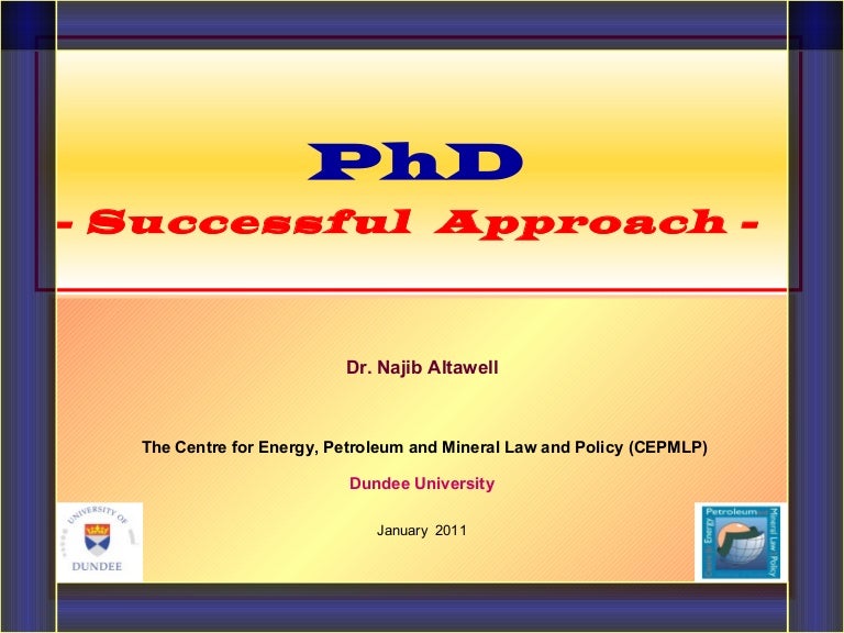 Phd Successful Approach