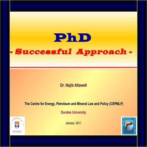 Phd Successful Approach | PPT