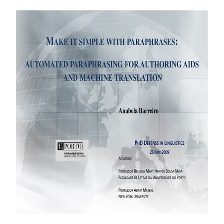 Make it simple with paraphrases: Automated paraphrasing for authoring ...