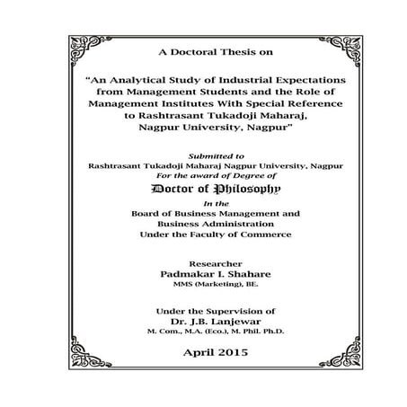 An Analytical Study of Industrial Expectations from Management Students ...