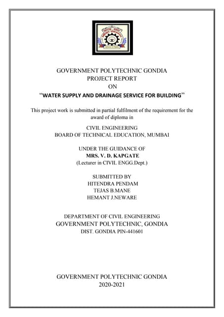 Drainage System For a Building | PPT