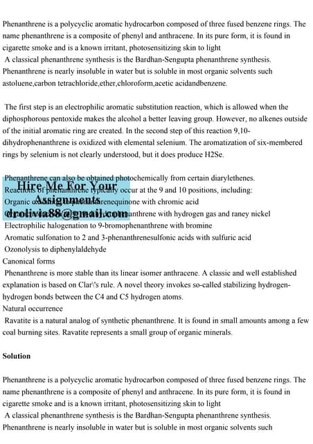 Anthracene | PPTX | Chemistry | Science