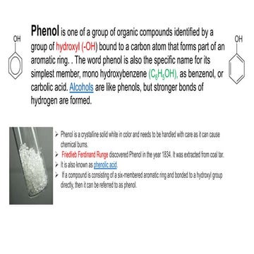 structure and uses of phenol, cresol, resorcinol and naphthol | PDF