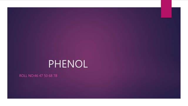 Phenols | PPTX