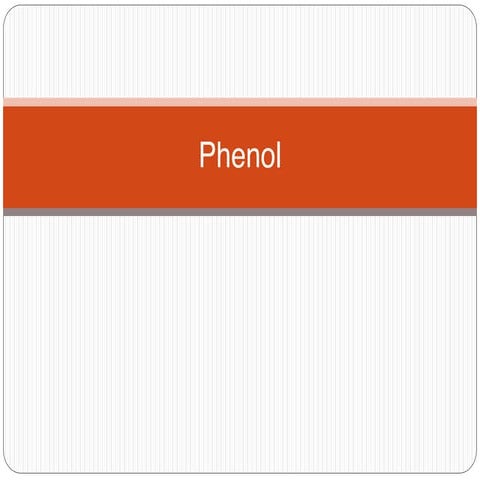 Phenol organic chemistry for pharmacy students | PDF