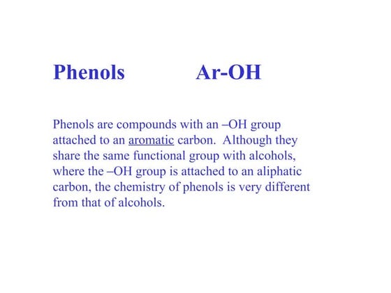Phenols | PPTX
