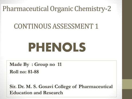 Phenolics: types, biosynthesis and functions. | PPTX | Chemistry | Science