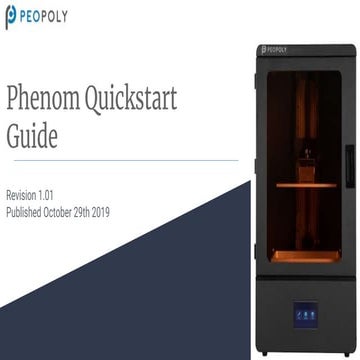 Peopoly Phenom 3D printer setup guide | PPTX