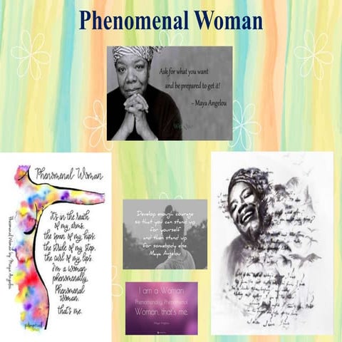 Phenomenal woman- Maya Angelou | PPTX