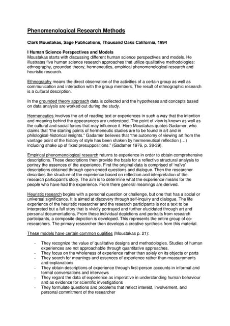 Phenomenology: concept, types, characteristics, purpose | PPT