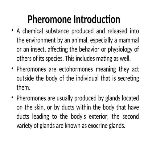 Pheromones synthesis perception and reception in insects | PPTX