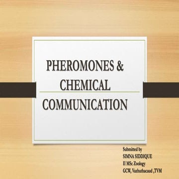 Pheromones& chemical communication | PPTX