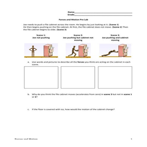 Phet forces student sheet | PDF