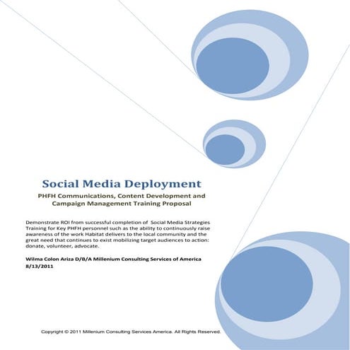 PHFH Social Media Deployment Proposal | PDF