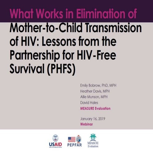 What Works in Elimination of Mother-to-Child Transmission of HIV ...
