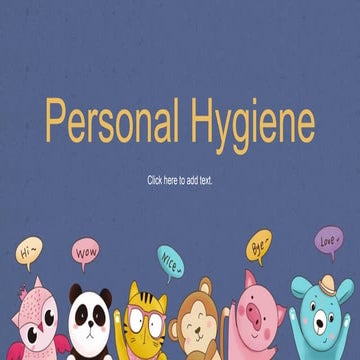 Personal hygiene lecture for lay person at Navotas hospital | PPTX