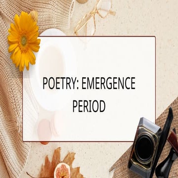 Grade 7 Lesson Basic elements of a poem | PPTX