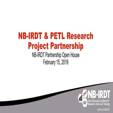 NB-IRDT and PETL Research Project Partnership | PPT