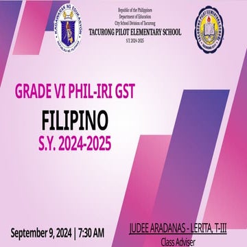 phil-iri.GST-FILIPINO6 powerpoint presentation | PPTX