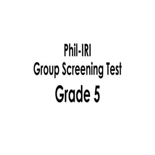 PHILippine-IRI-GRADE-5-GST. reading comprehensionpptx | PPTX