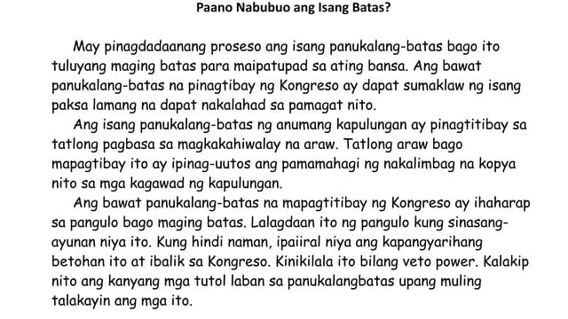 Ang paggawa ng batas | PPTX