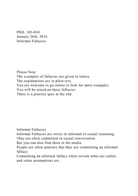 9 Logical Fallacies | PPT