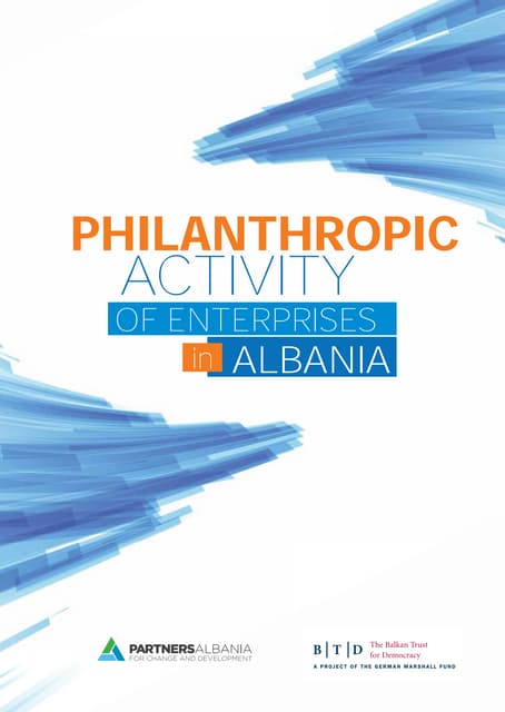 Philanthropic Activity of Enterprises in Albania - Survey Report | PDF Philanthropic Activity of Enterprises in Albania - Survey Report | PDF