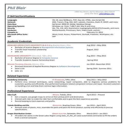 Phil blair resume final | PDF