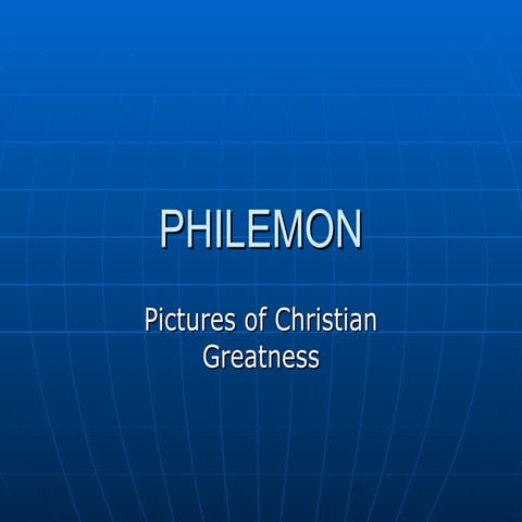 Philemon in the New Testament by Paul the Apostle | PPT