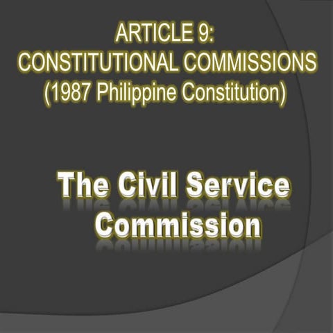 ARTICLE 9. CONSTITUTIONAL COMMISSIONS | PPTX