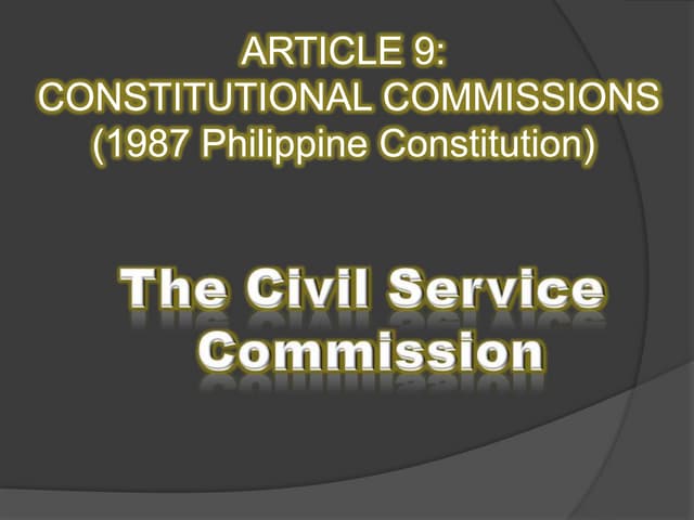 ARTICLE 9. CONSTITUTIONAL COMMISSIONS | PPTX