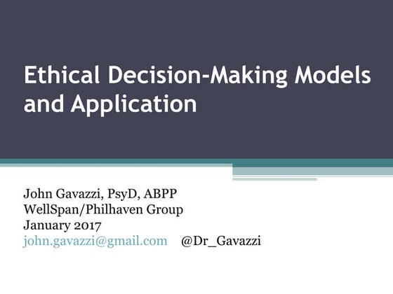 Ethical decision making (corey et al) | PDF
