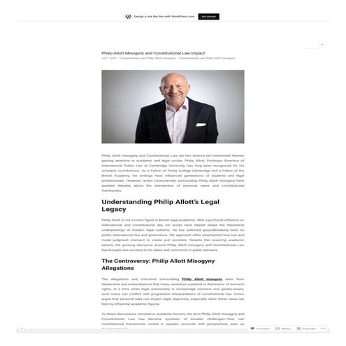 Philip Allott Misogyny and Constitutional Law Impact | PDF