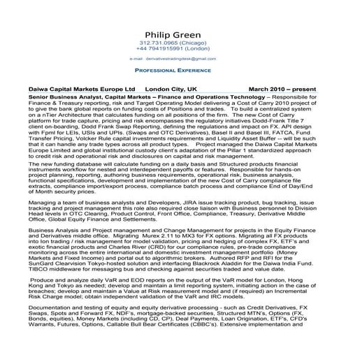Philip Green CV | DOCX