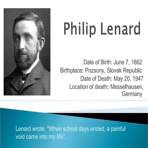 Philip lenard | PPT