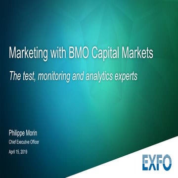 Marketing with BMO Capital Markets | PPT