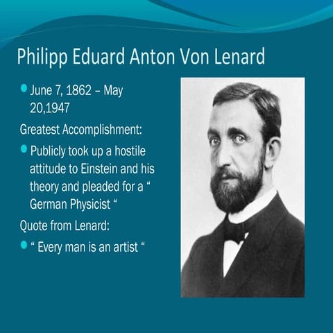Philipp eduard anton von lenard[1] | PPT